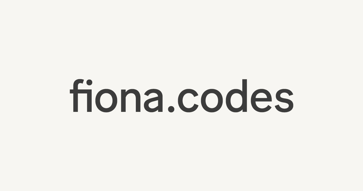 fiona.codes — web developer
